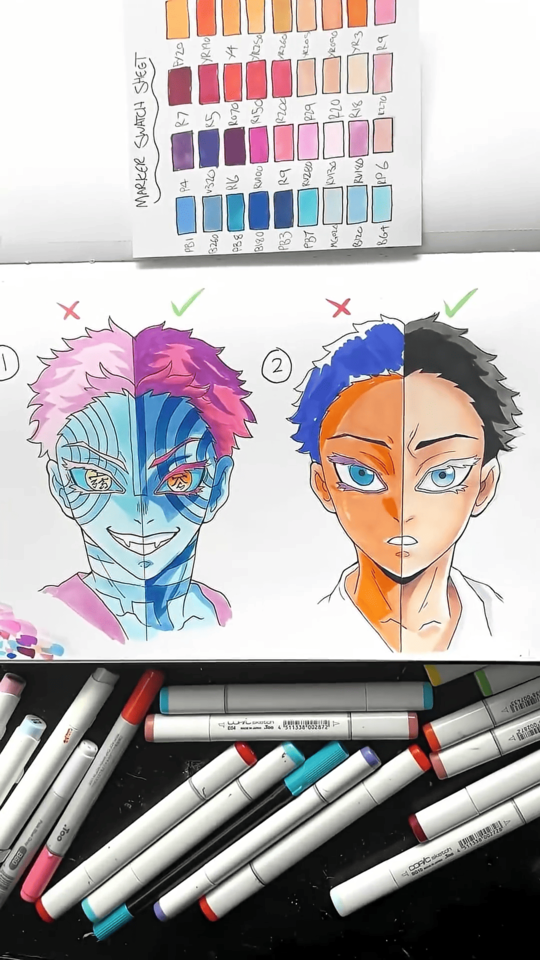 Choosing marker colors for creative projects