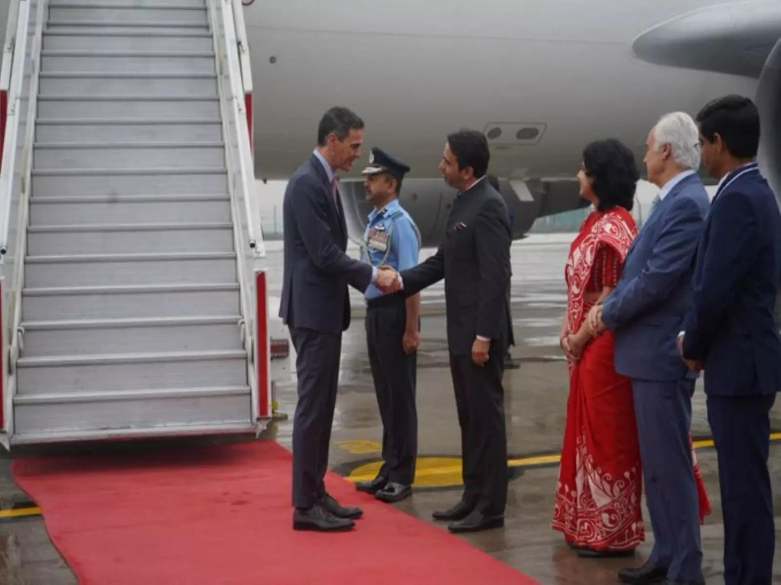 President of Spain Pedro Sanchez Perez-Castejon arrives in India to ...
