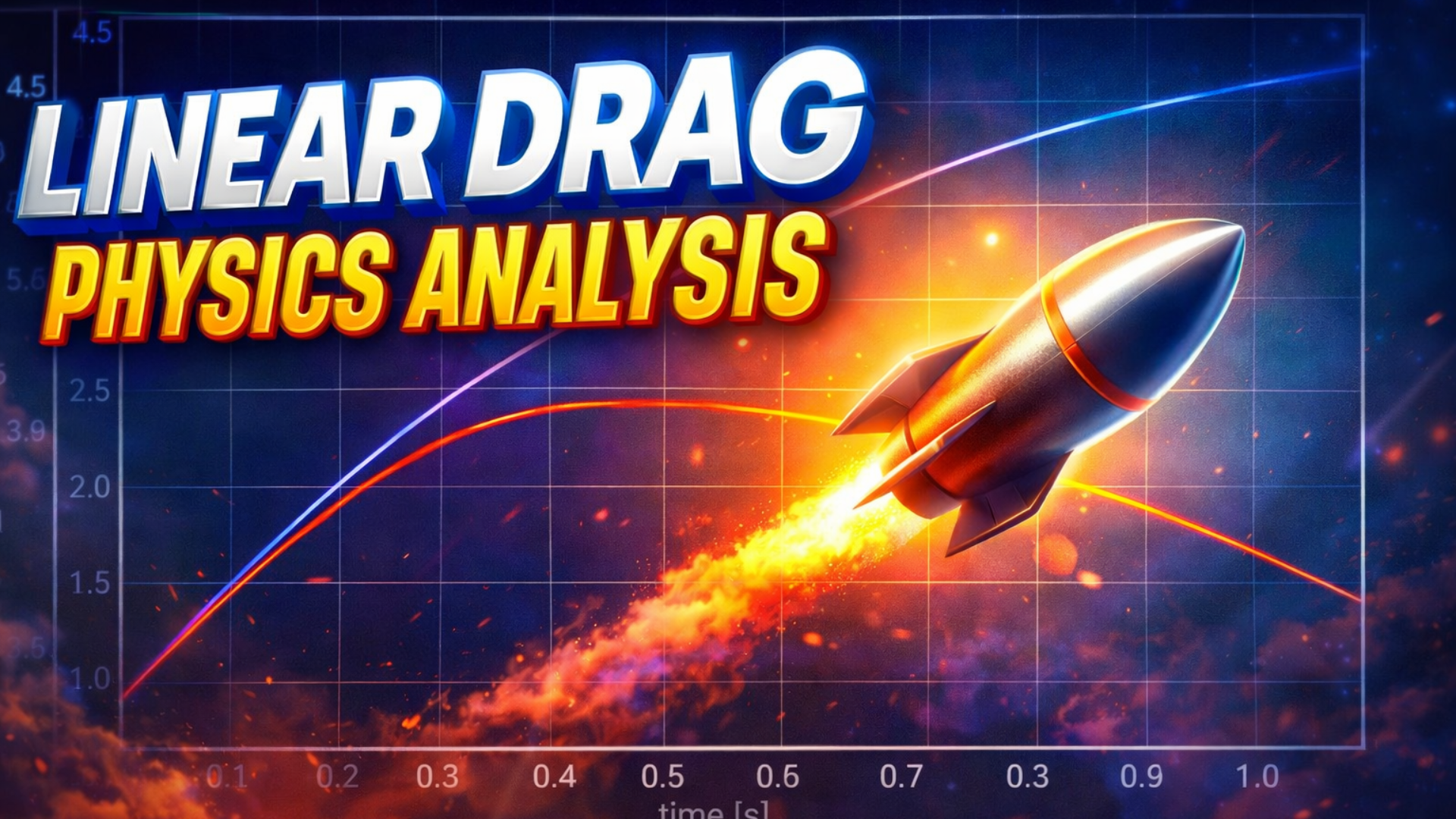 2D linear drag: Analytical and numerical solutions compared