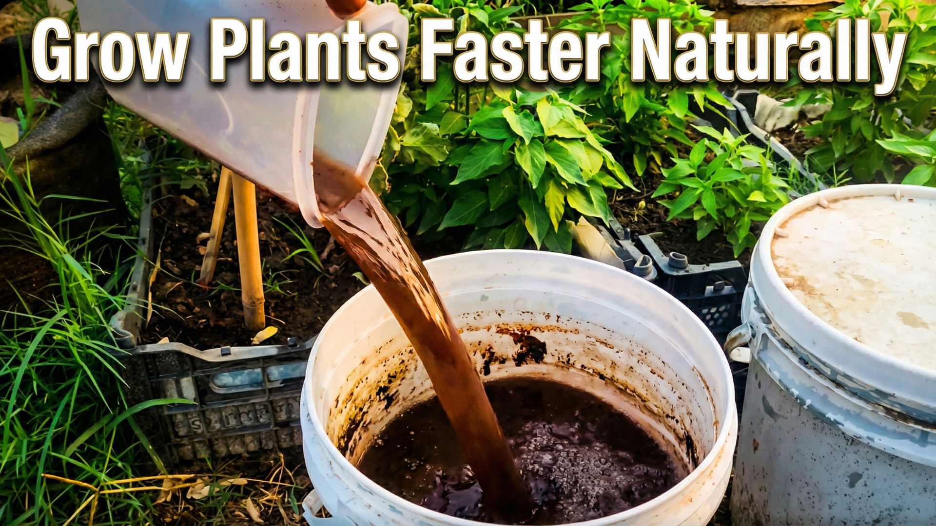 Easy Homemade Organic Liquid Fertilizer Just 2 Ingredients