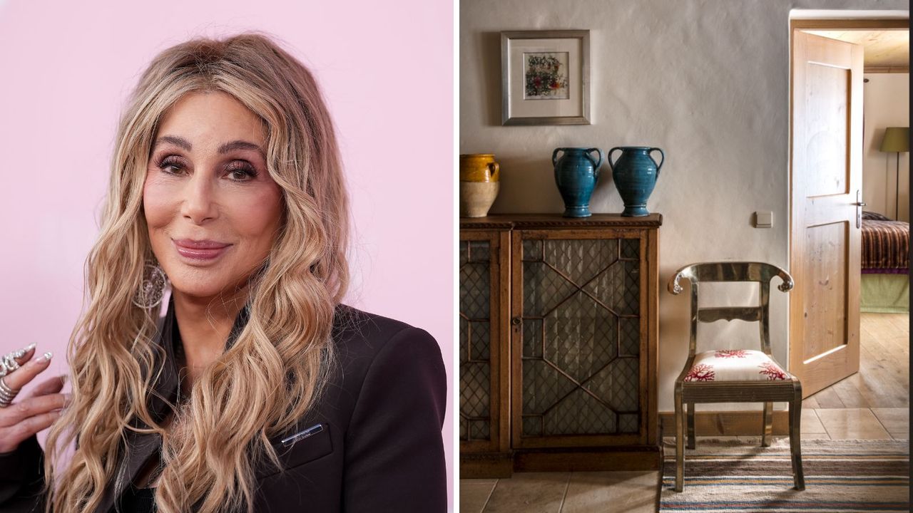 Cher's global-inspired cabinets flip a key styling rule on its head