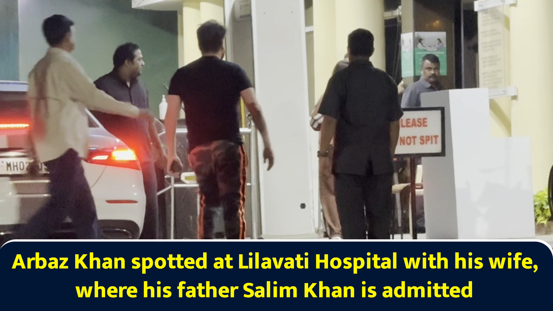 Arbaz Khan spotted at Lilavati Hospital with his wife, where his father ...