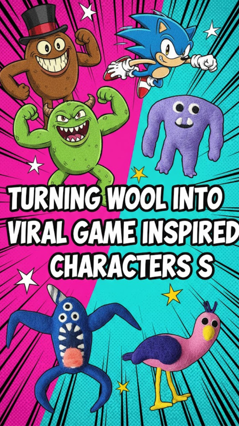 Turning wool into viral game inspired characters satisfying needlefelt ...