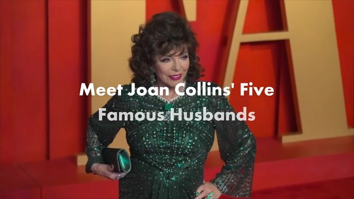 Watch: Meet Dame Joan Collins' four previous husbands - and her love Percy