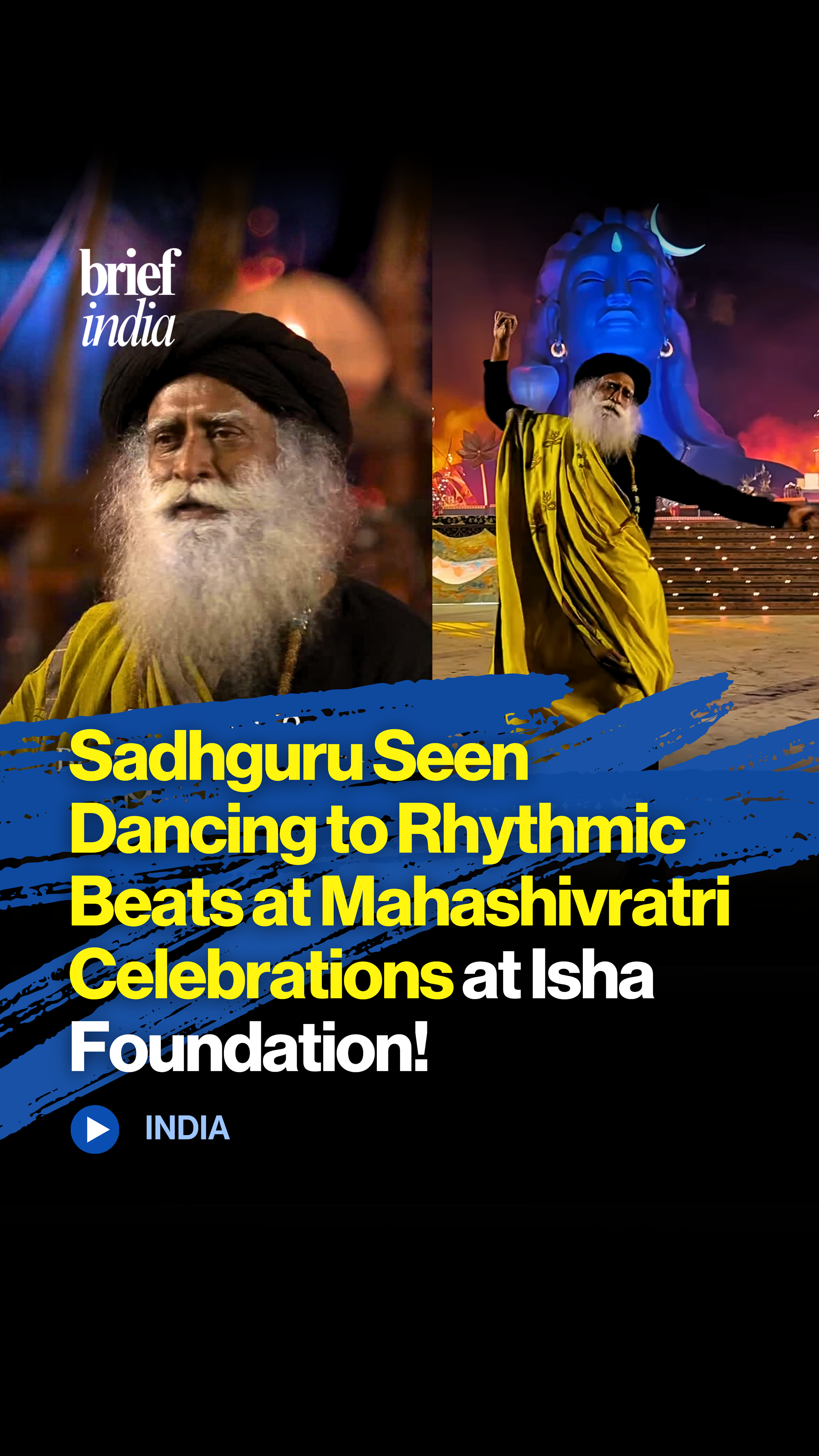 Sadhguru seen dancing to rhythmic beats at Mahashivratri celebrations