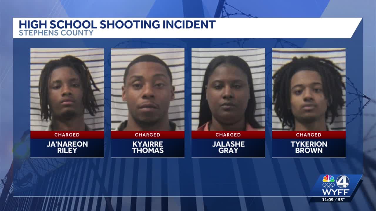 4 arrested after gang-related shooting in Stephens County High School ...