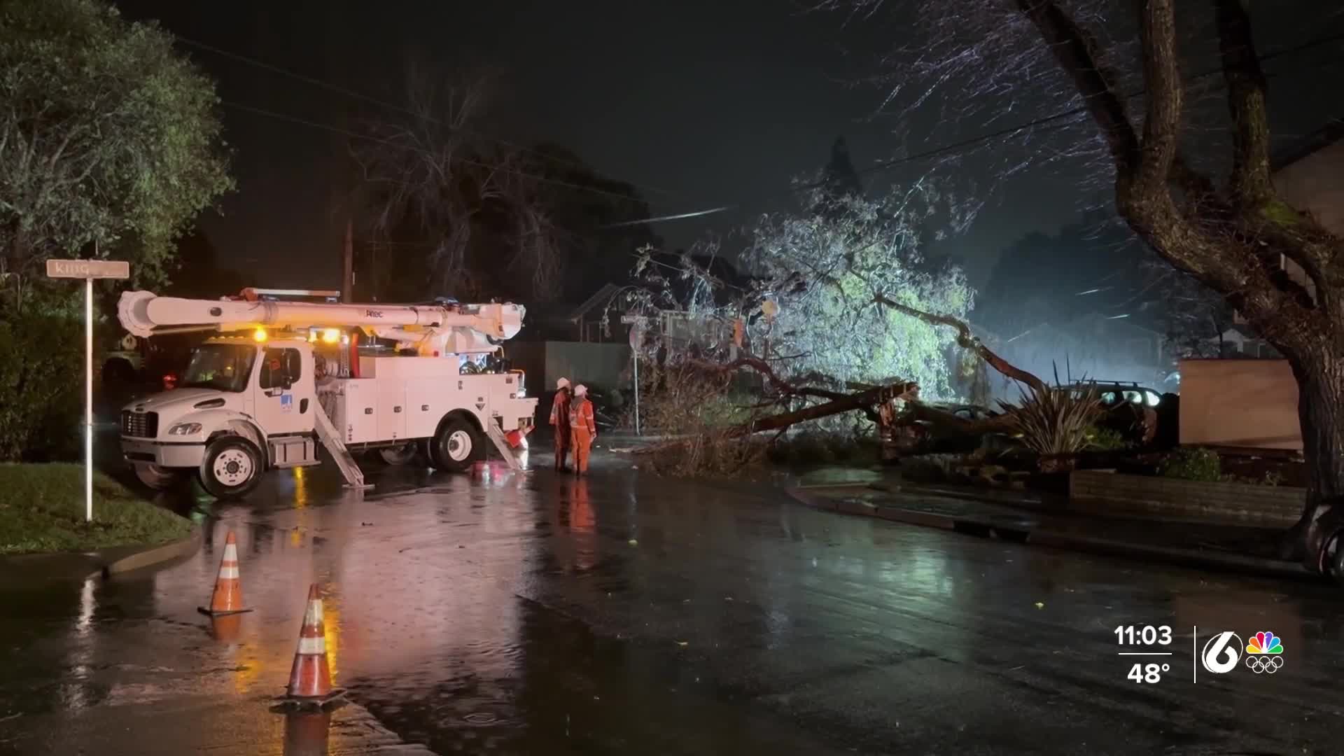 Residents asked to avoid South Street due to a downed utility pole in ...