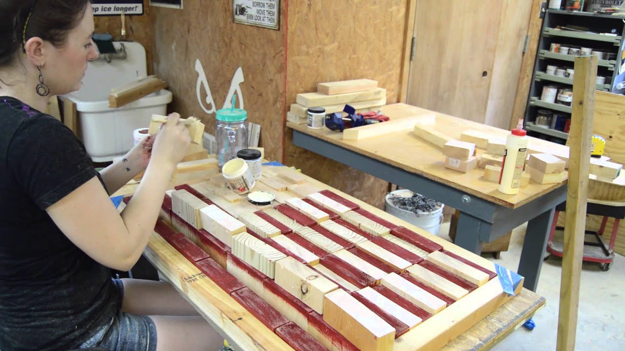 Turn scrap wood into a patriotic flag decoration