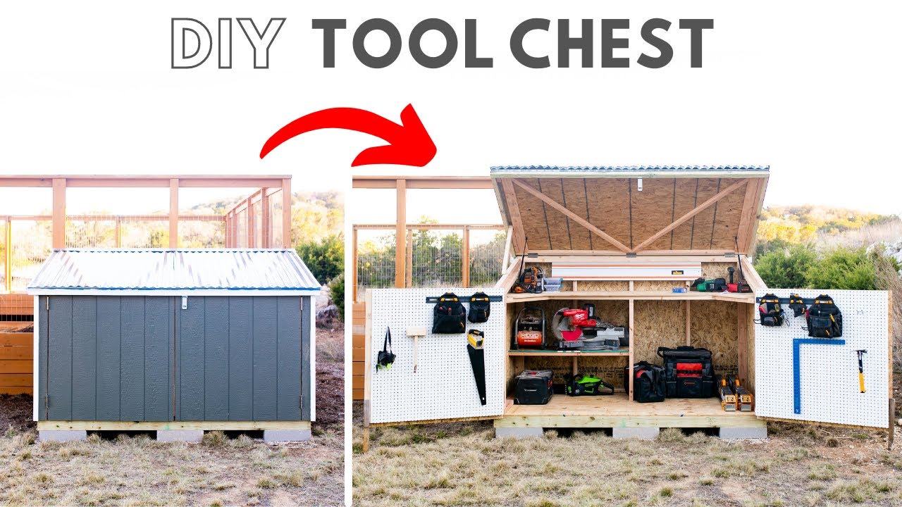 Outdoor workshop storage shed combo build