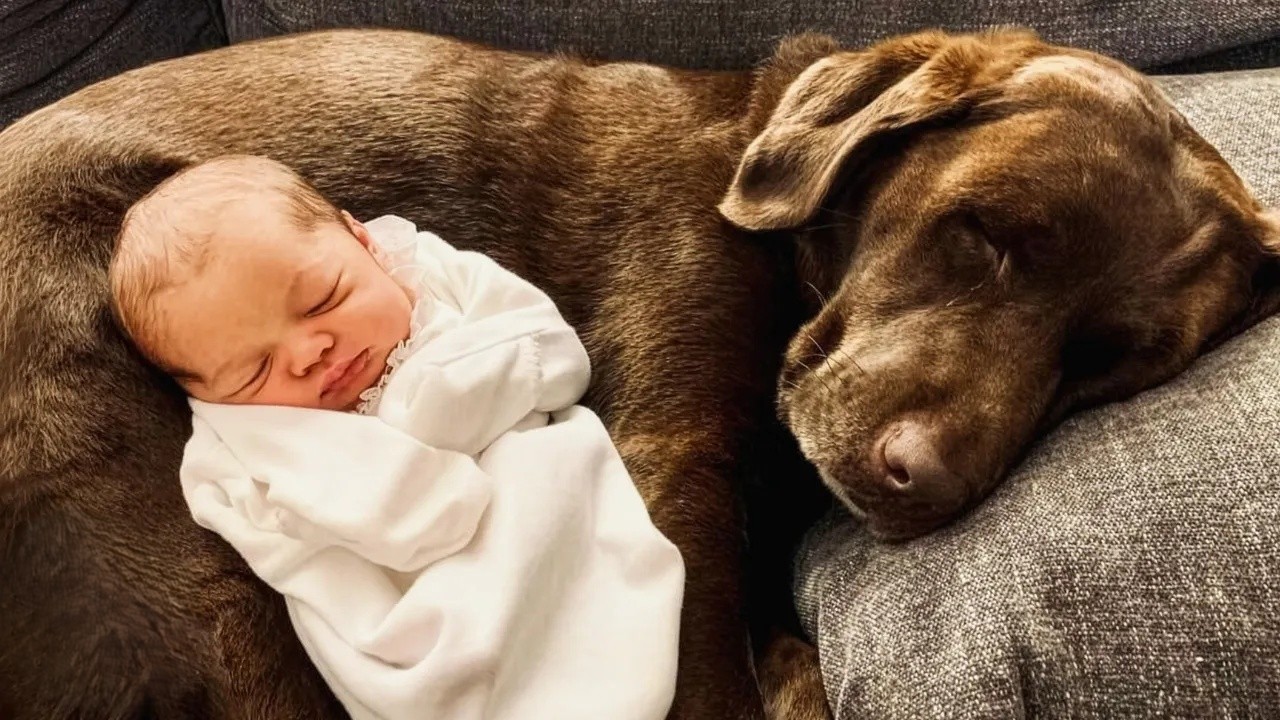 From only child to big sister: This dog’s reaction says it all