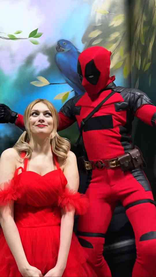 Deadpool bustin' his goofy moves again