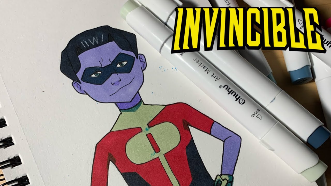 Drawing Oliver Grayson from Invincible: Step-by-step tutorial