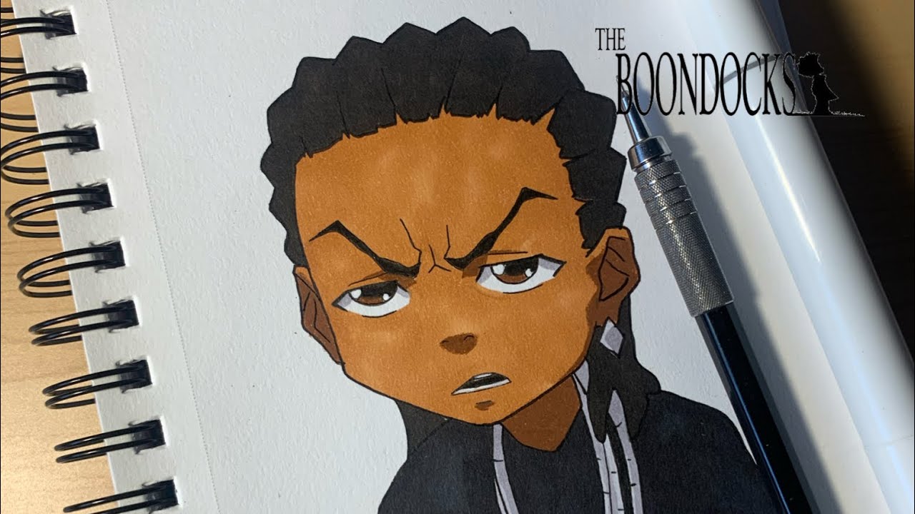 Drawing Riley Freeman from The Boondocks: Step-by-step tutorial