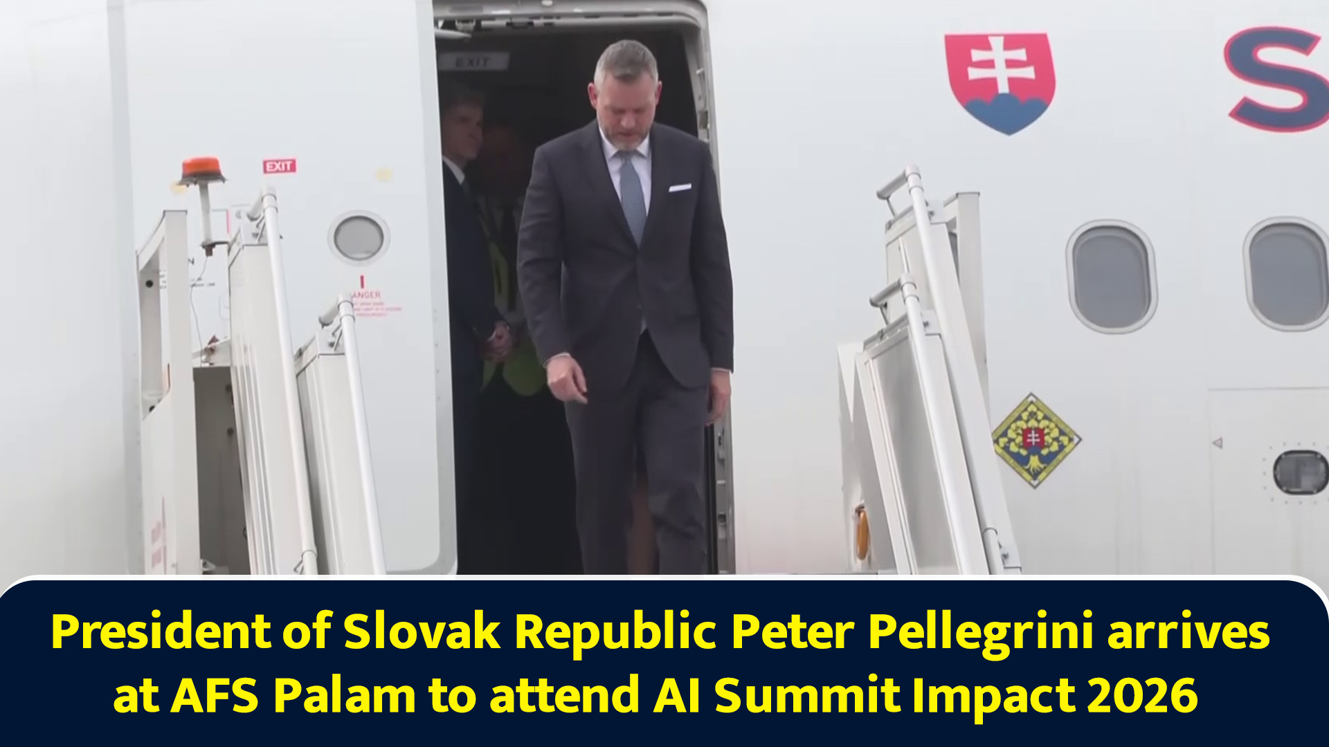 President of Slovak Republic Peter Pellegrini arrives at AFS Palam to ...