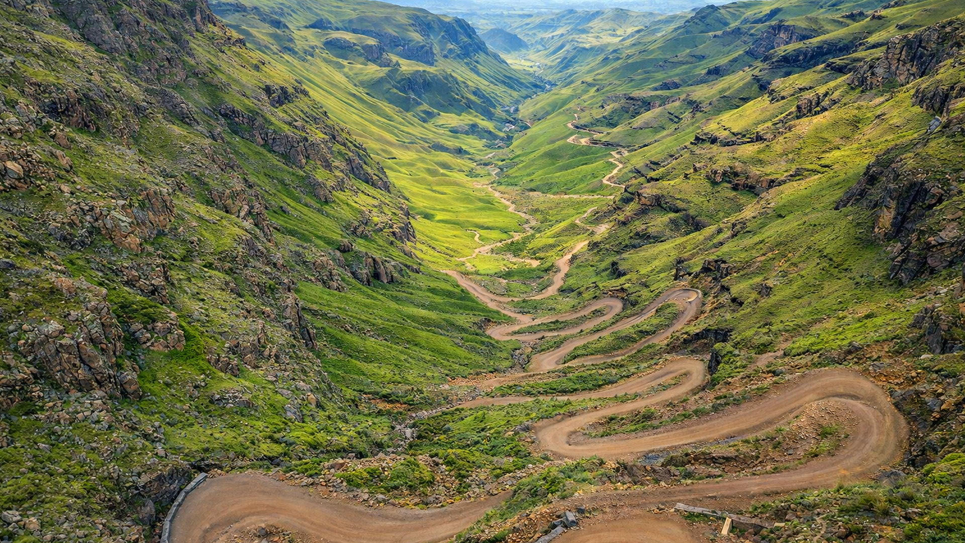 Sani Pass, dramatic mountain road in South Africa