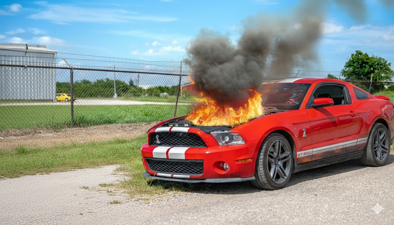 This Mustang caught fire after I rebuilt it