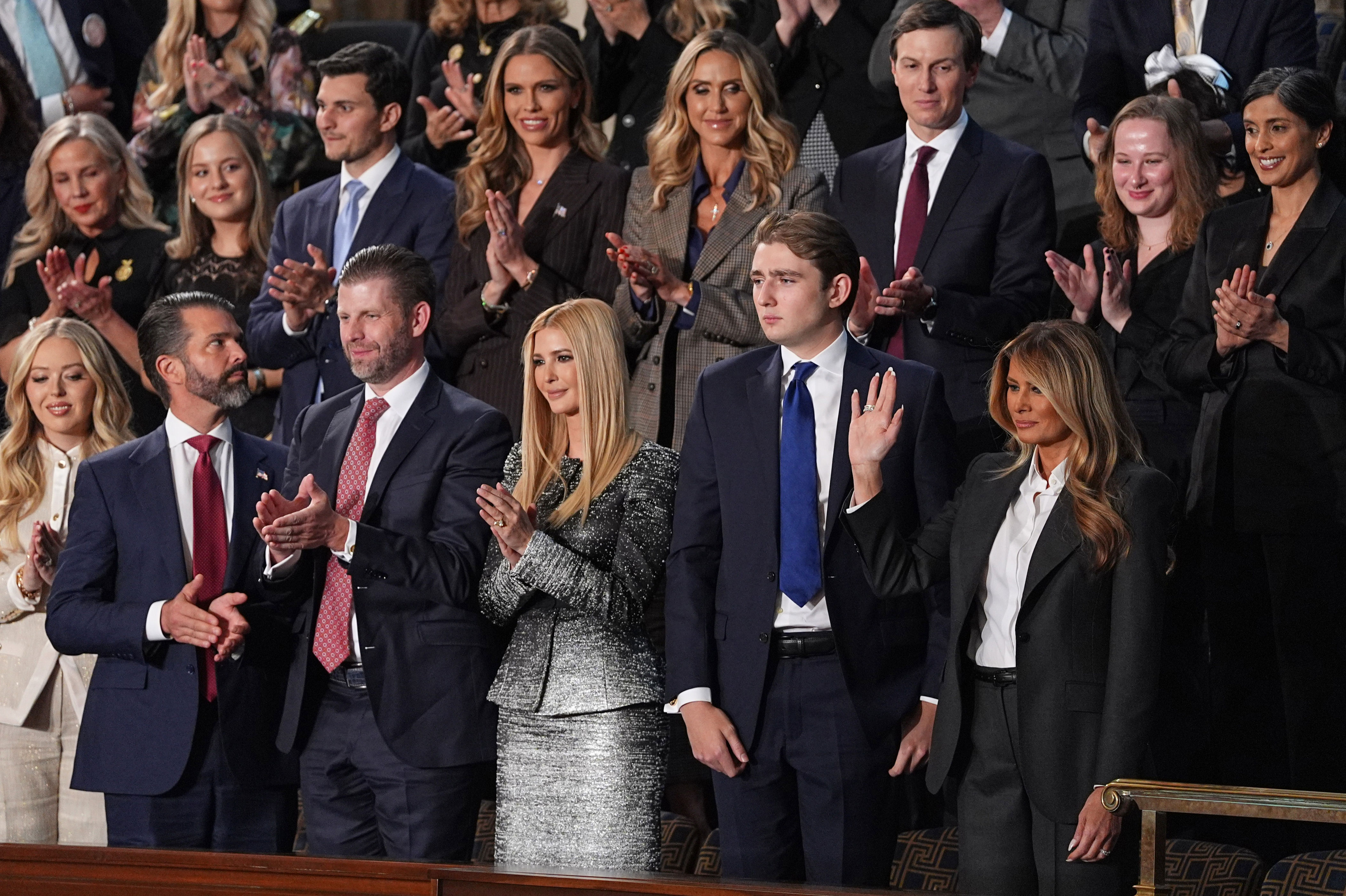 Barron Trump towers over siblings while joining them at State of the ...