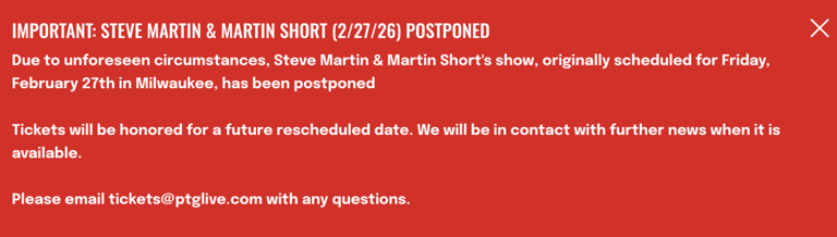 Martin Short's comedy shows postponed after daughter's tragic death