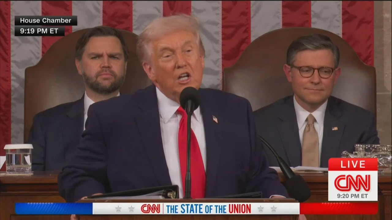 Everybody’s up, way up! Trump plays role of economic hype man at State ...