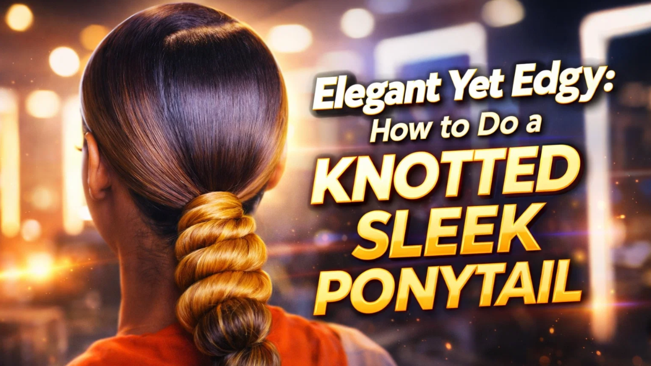 Elegant yet edgy: How to do a knotted sleek ponytail
