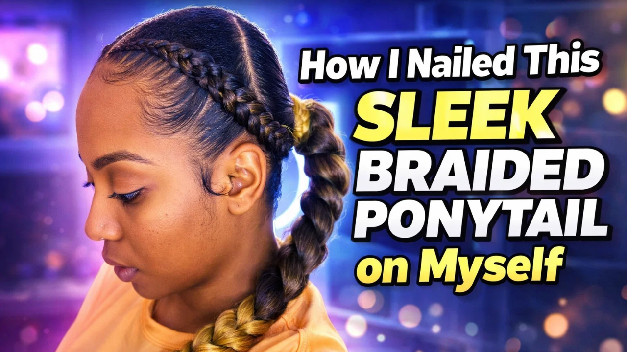 How I nailed this sleek braided ponytail on myself