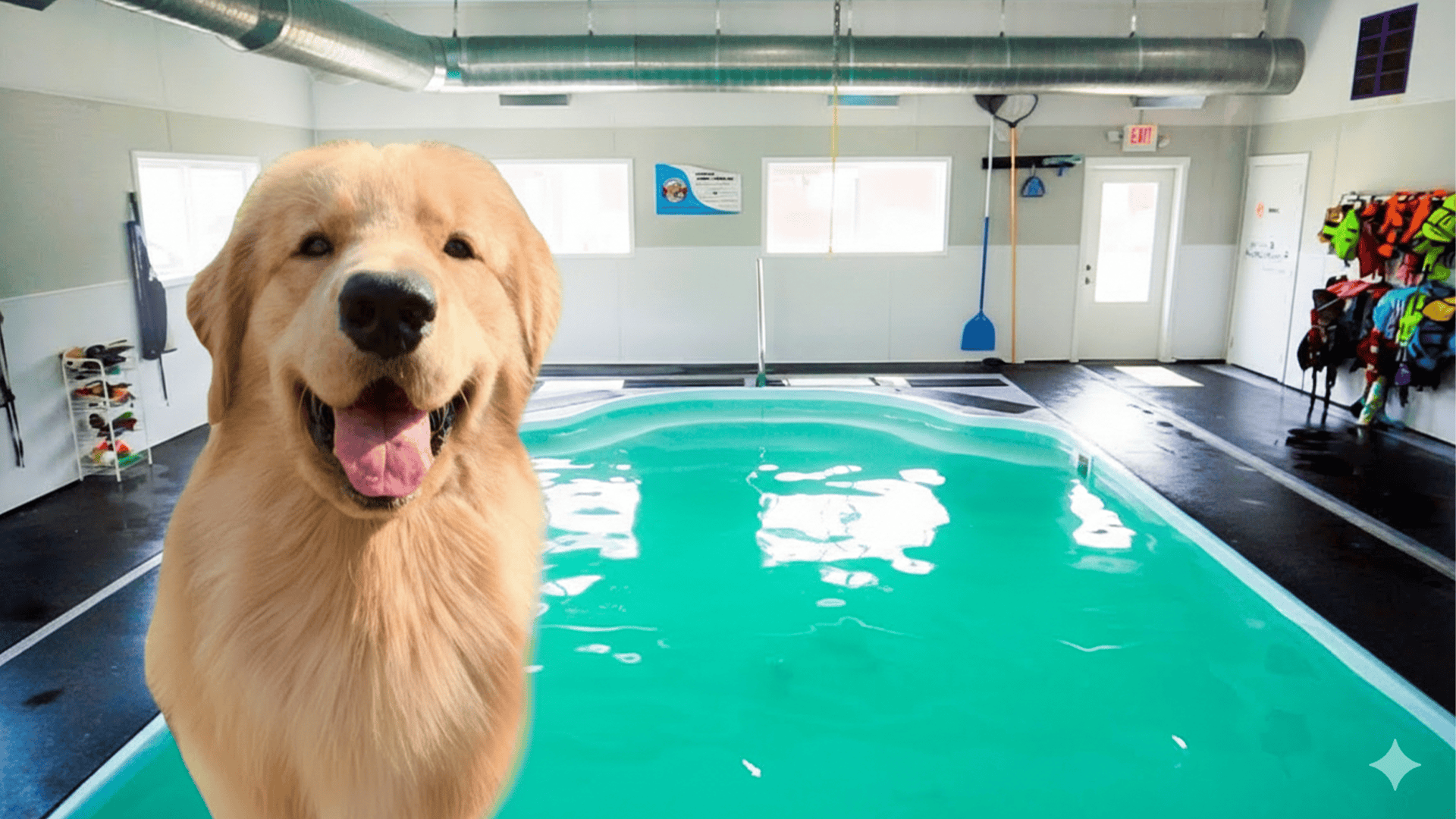 When your dog gets a pool day