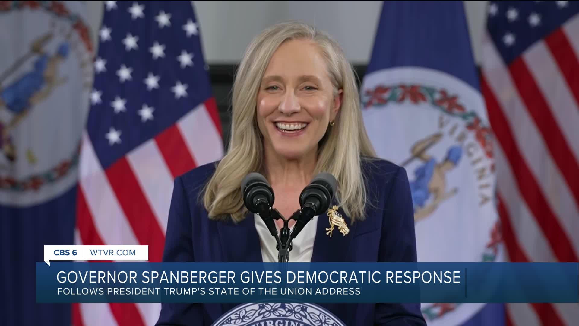Virginia Gov. Abigail Spanberger gives response to Trump's State of the ...