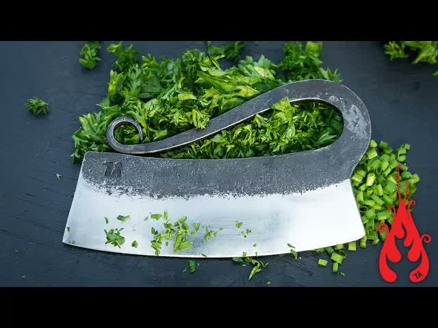 Forging a traditional herb chopper