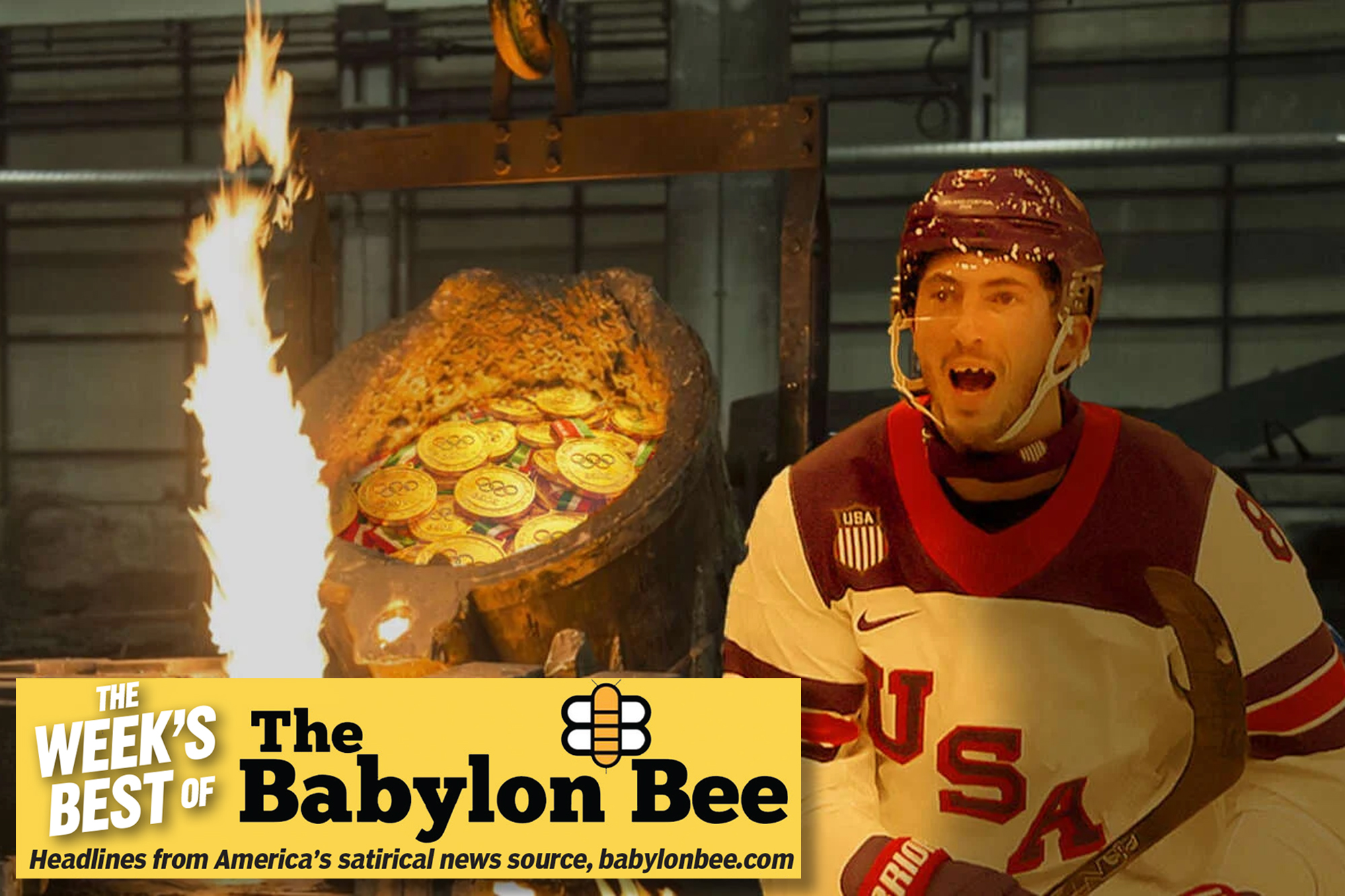 Best of the Babylon Bee: US hockey team melts down gold medals to ...