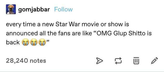 Can we all agree on what a Star Wars 'Glup Shitto' actually is?