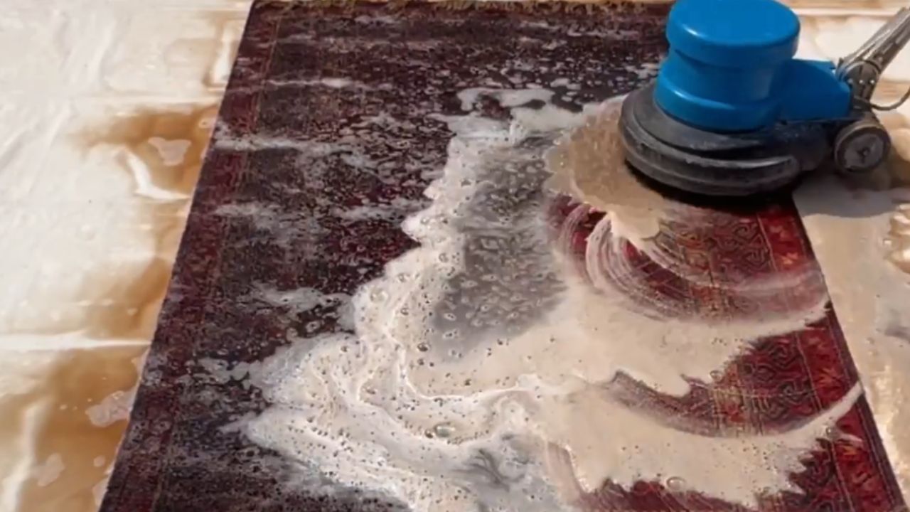 Oddly satisfying carpet cleaning - Glow up is so lit