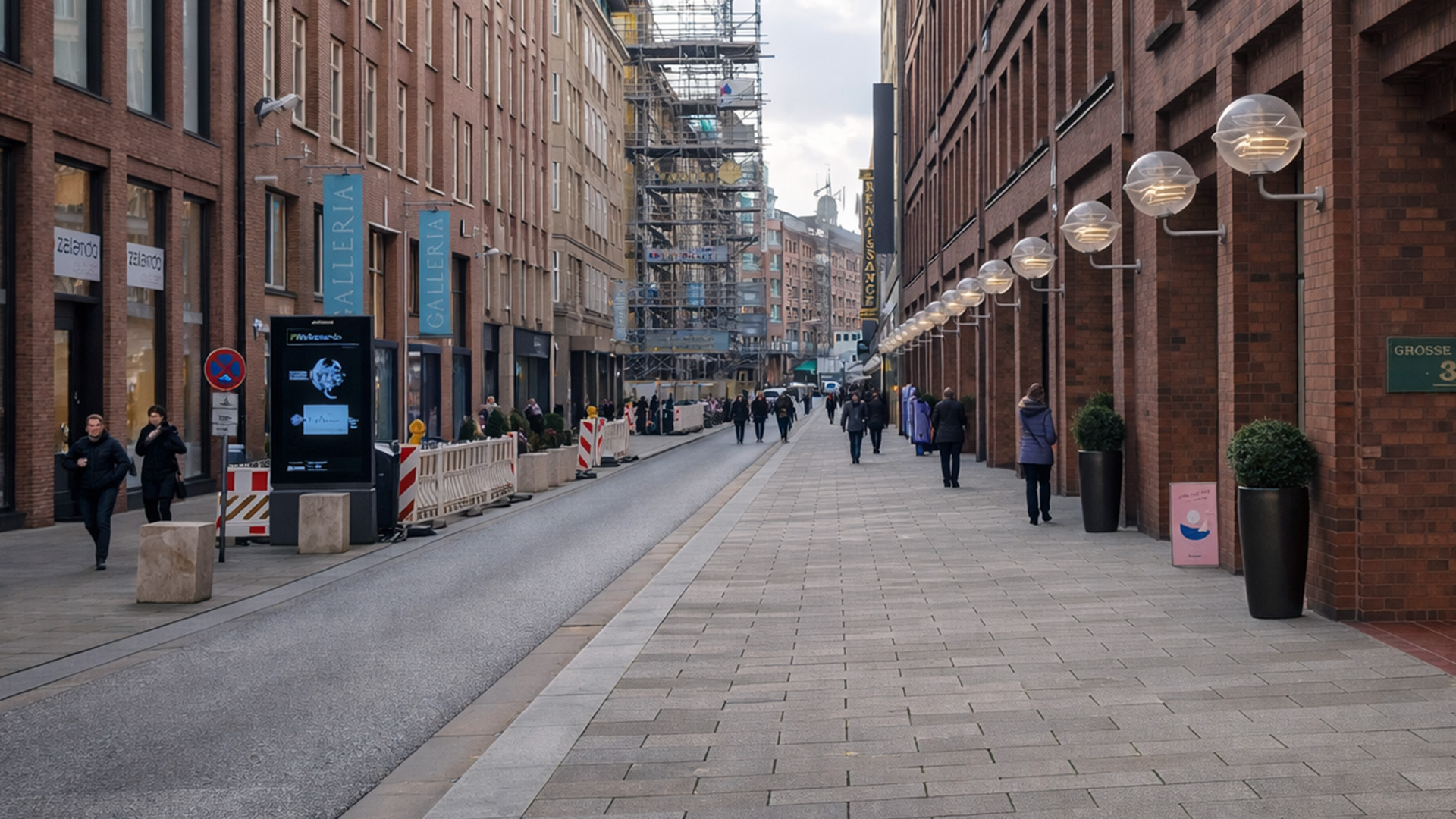 Les rues de Hambourg en hiver, étonnamment calmes
