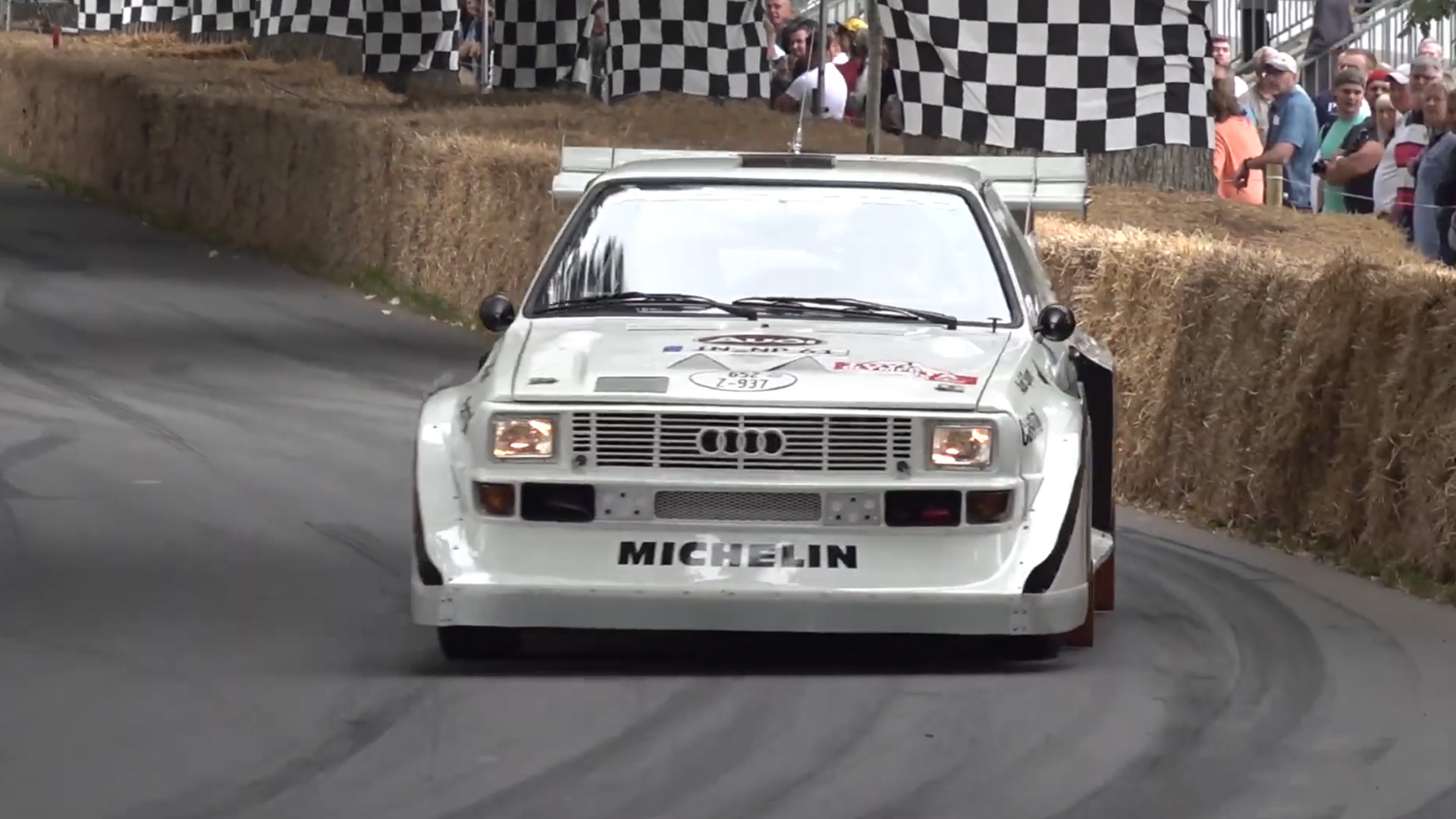 Audi Sport Quattro S1 turbo lag and brutal acceleration at Goodwood