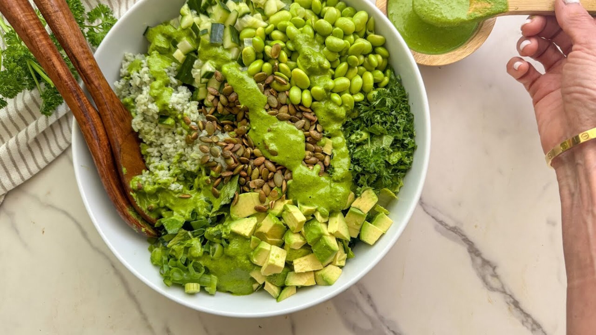 Super green grain salad recipe
