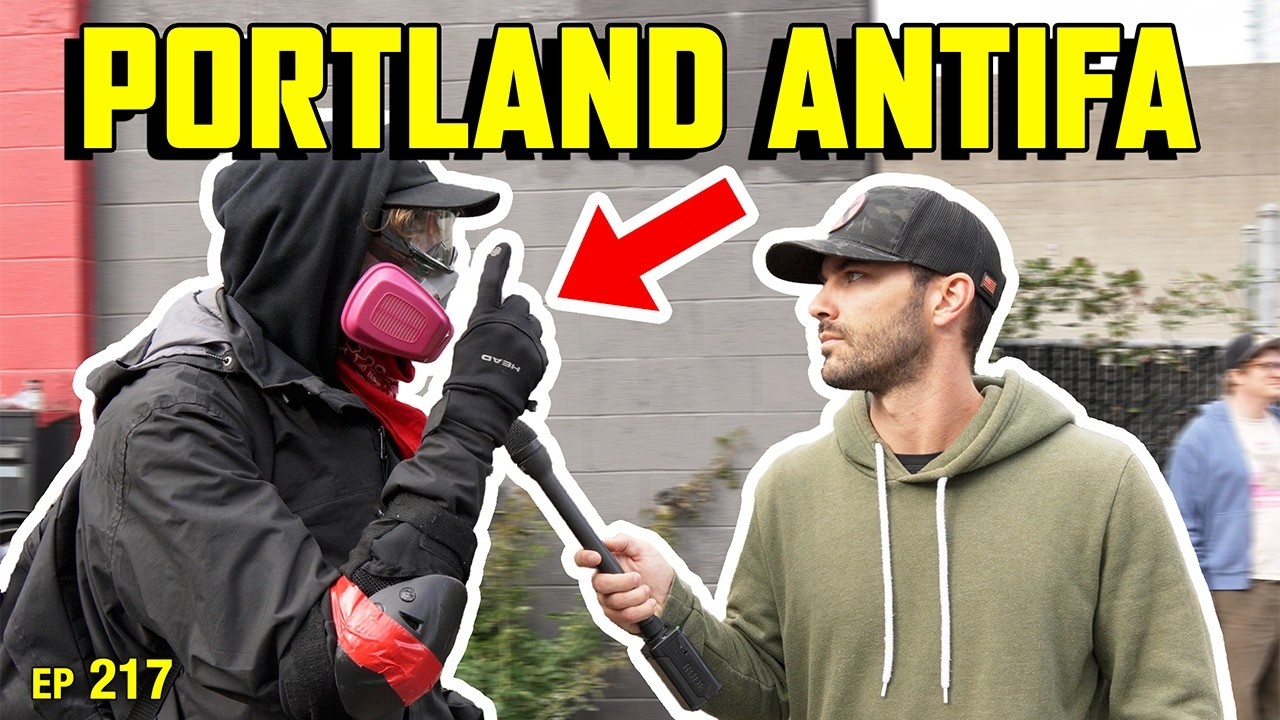 "We are standing here for a reason" - ANTIFA protesters confront ICE ...