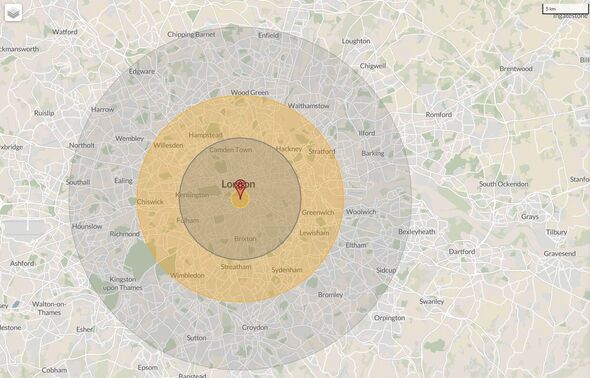 Nuclear blast maps show UK carnage as Russia makes nuke threat against ...