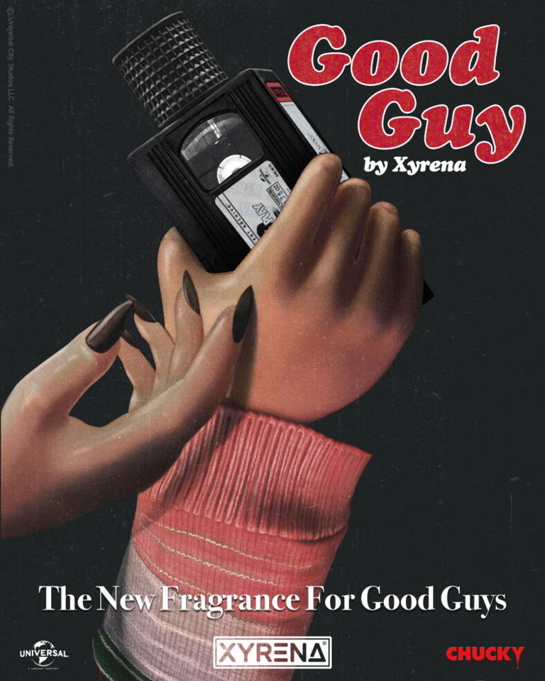 Xyrena’s 'Chucky' VHS perfume bottle gets a perfect retro ad