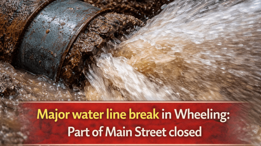 Update: Major water line break in Wheeling: Part of Main Street closed ...
