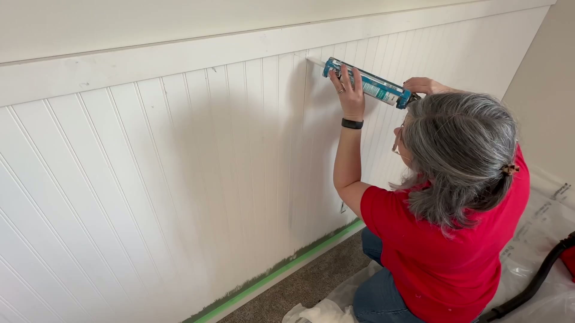 She tapes up her wall for this jaw dropping bedroom idea!