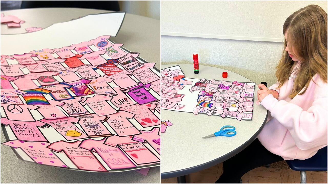 Montreal students reflect on bullying, kindness on Pink Shirt Day