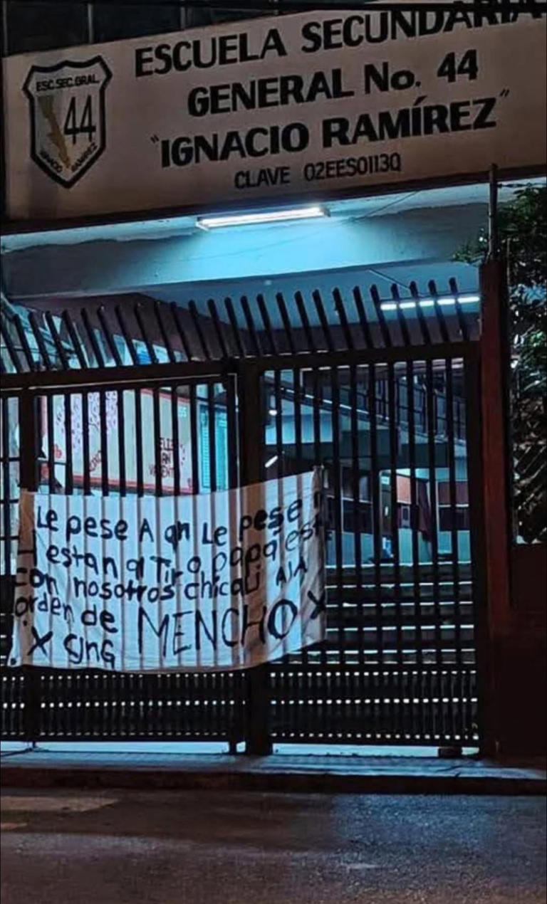 Terrifying cartel banner is hung across Tijuana high school near US ...