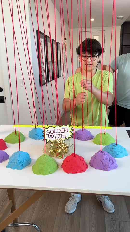Fun family game with sand