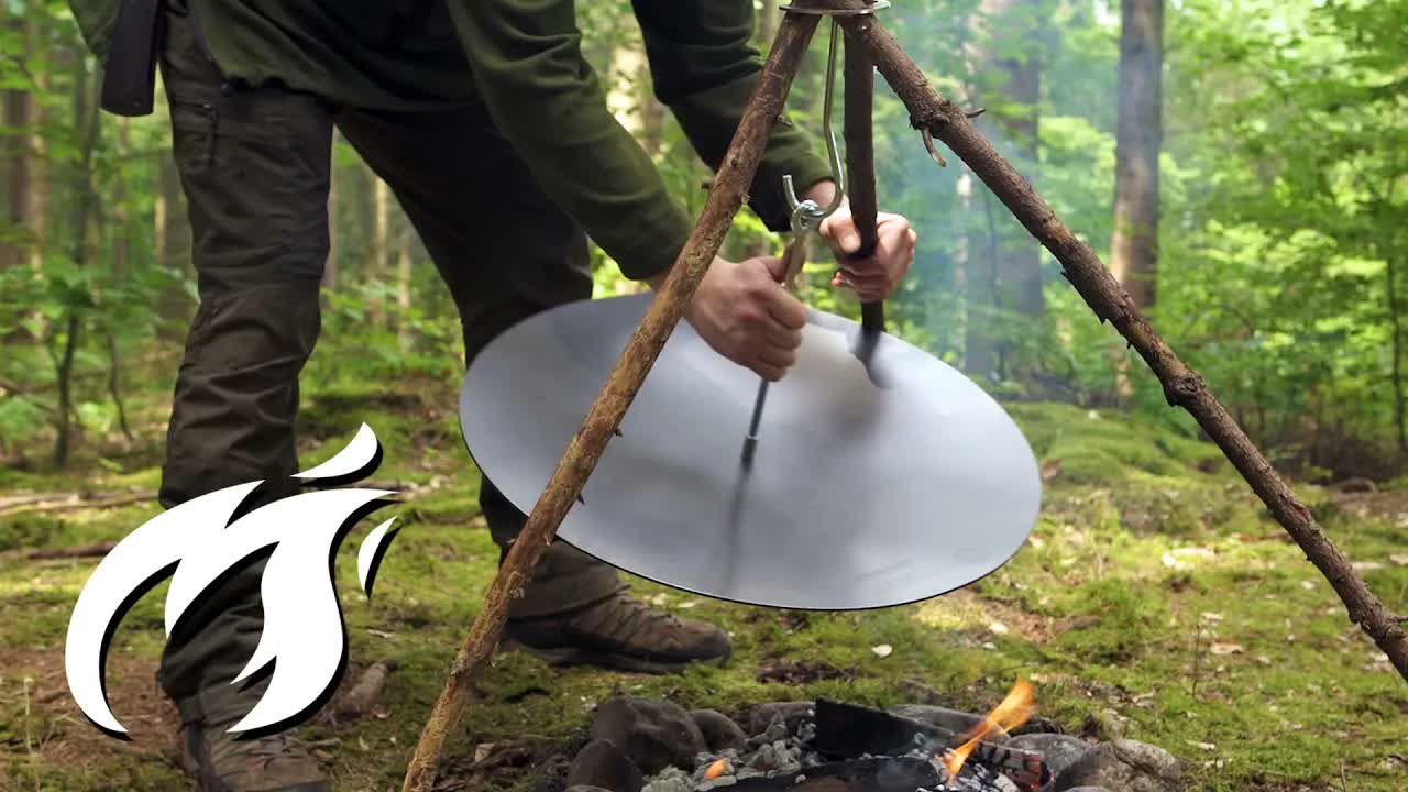 For all hungry cavemen: XXL breakfast cooked in the wild