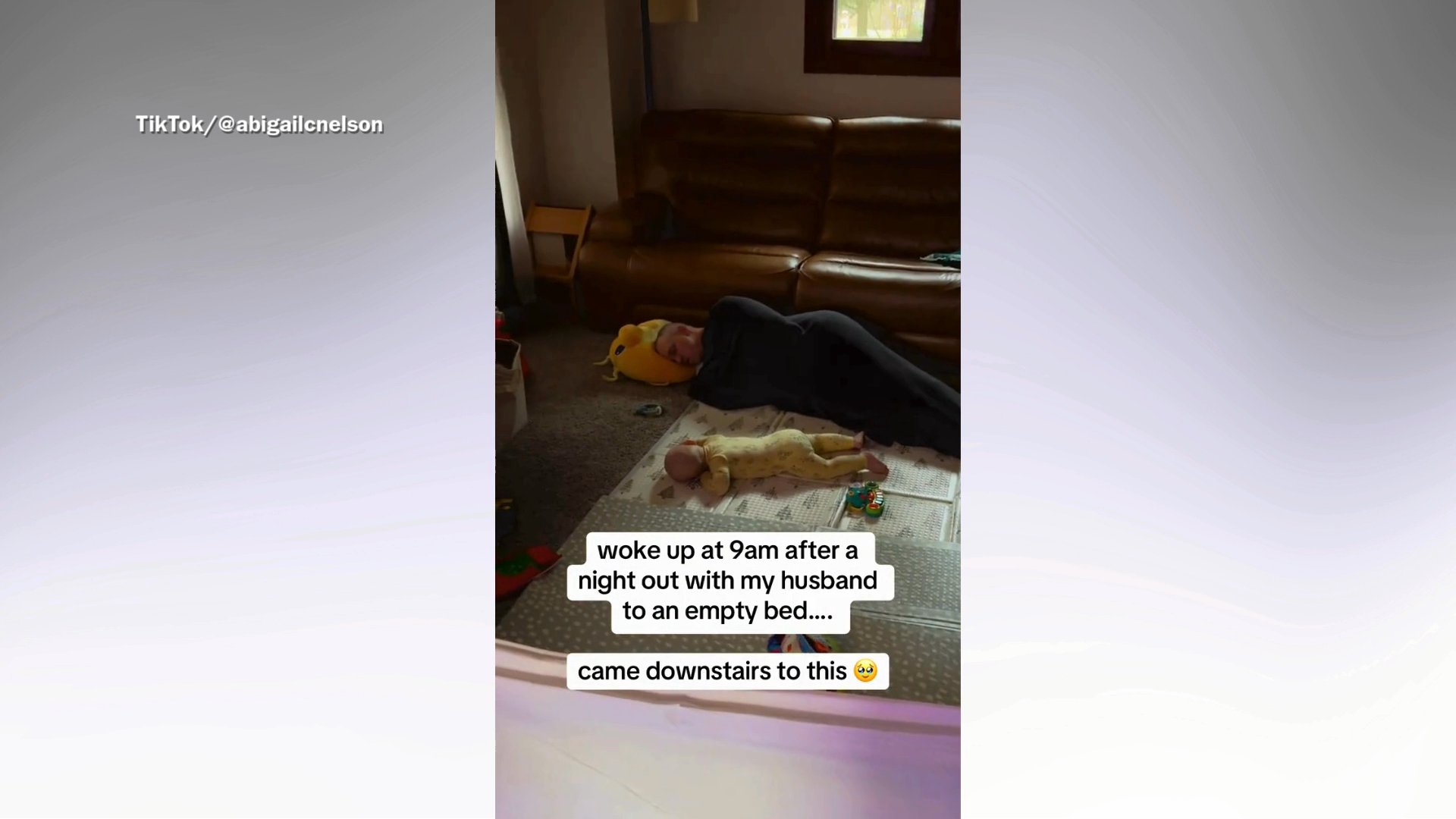 Mom wakes up without husband, can’t cope with what she finds downstairs
