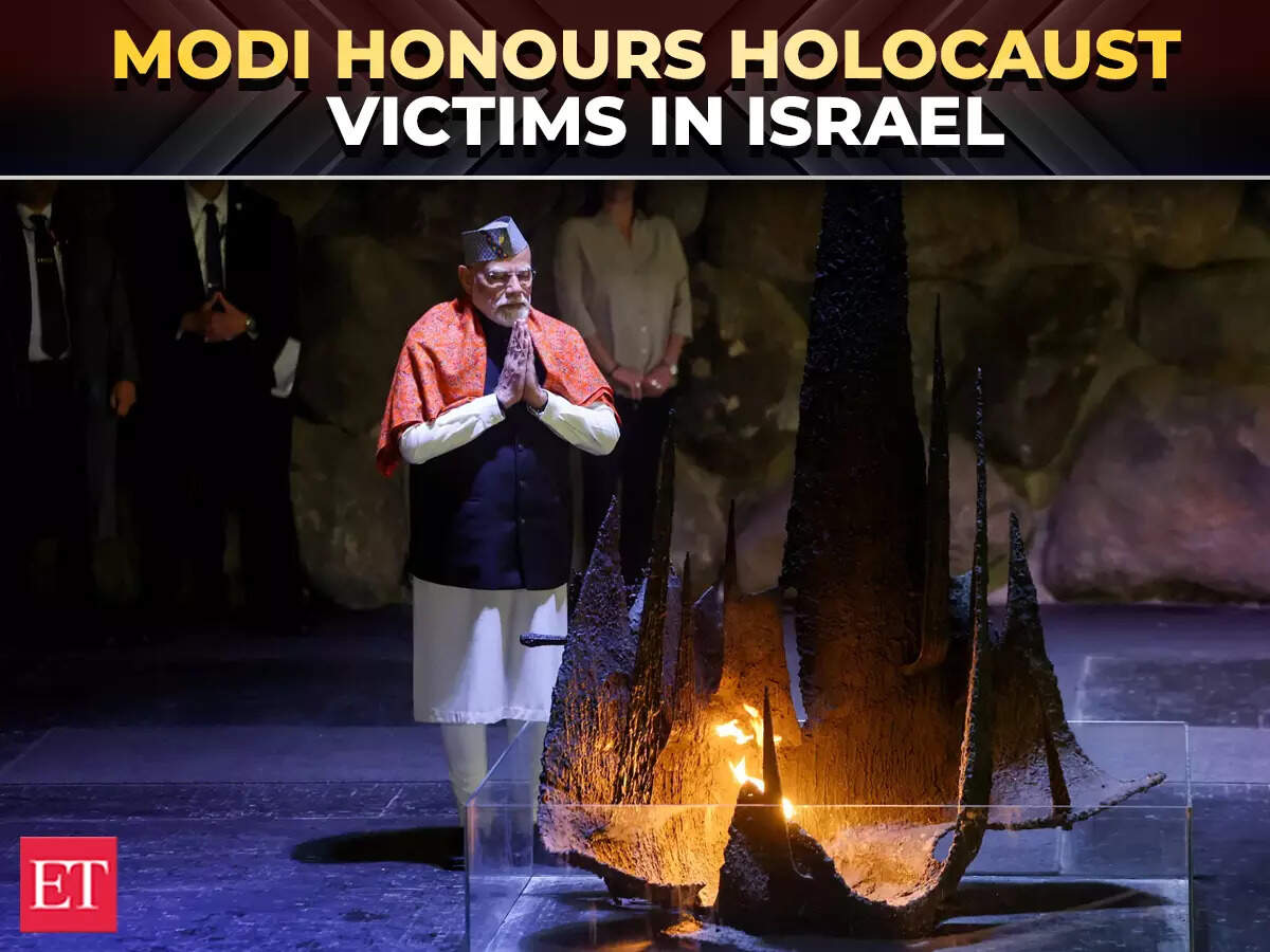 Modi pays tribute at Holocaust memorial Yad Vashem; receives Knesset medal