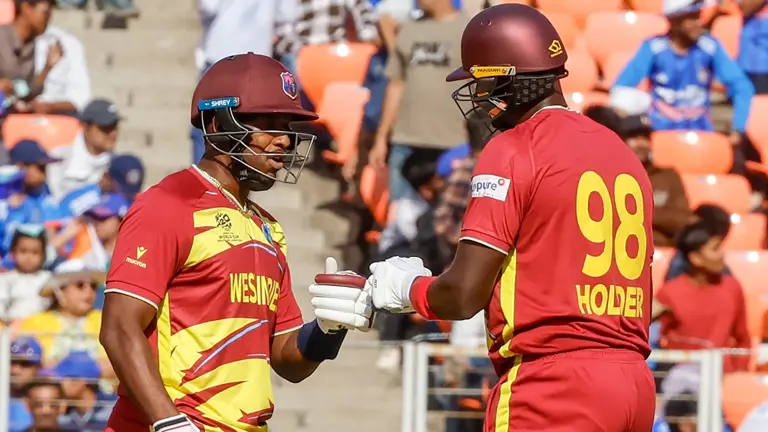 WI vs SA T20 World Cup 2026: Holder, Shepherd lift West Indies from 83/ ...