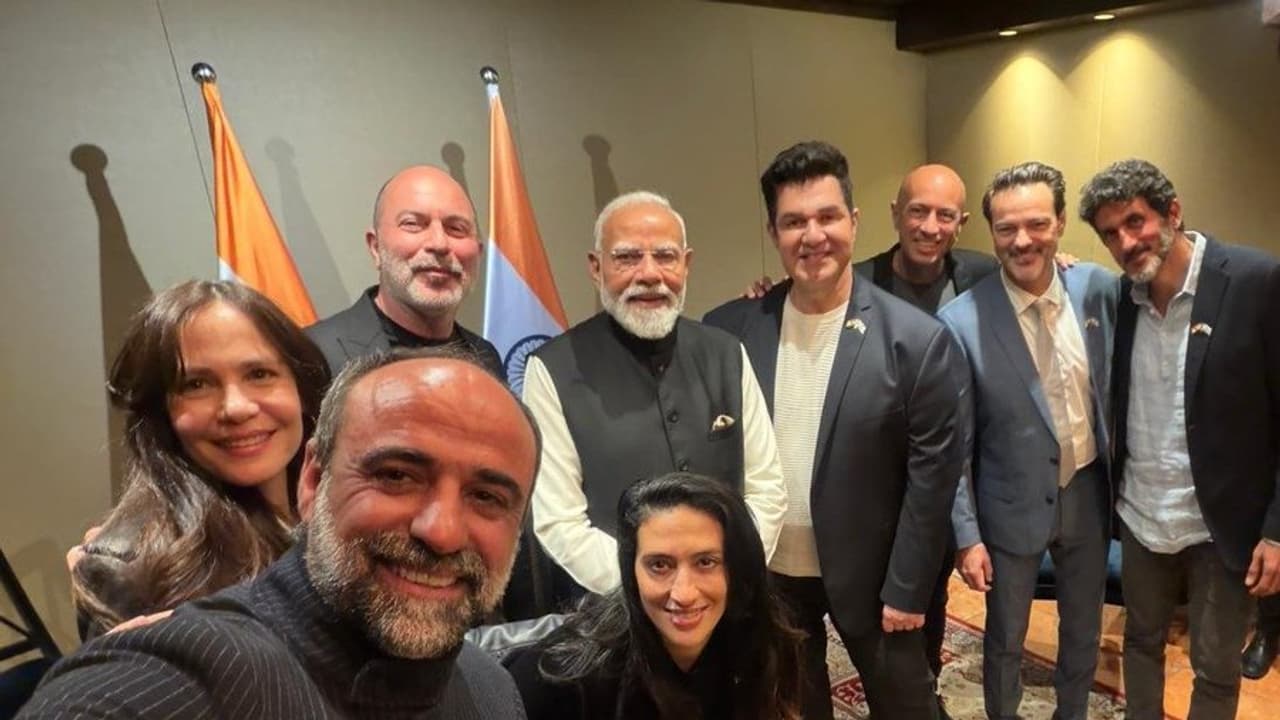 PM Modi shares selfie with Fauda actors during Israel visit | See photo