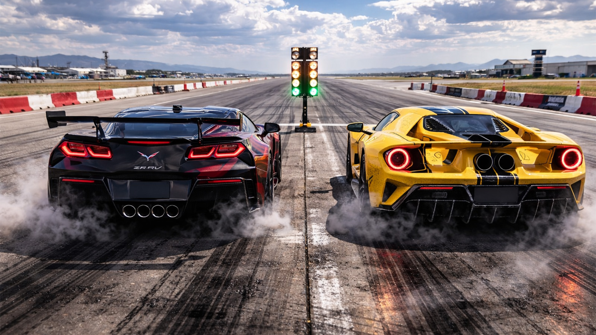 Ford GT vs 2019 Chevrolet Corvette ZR1 drag race