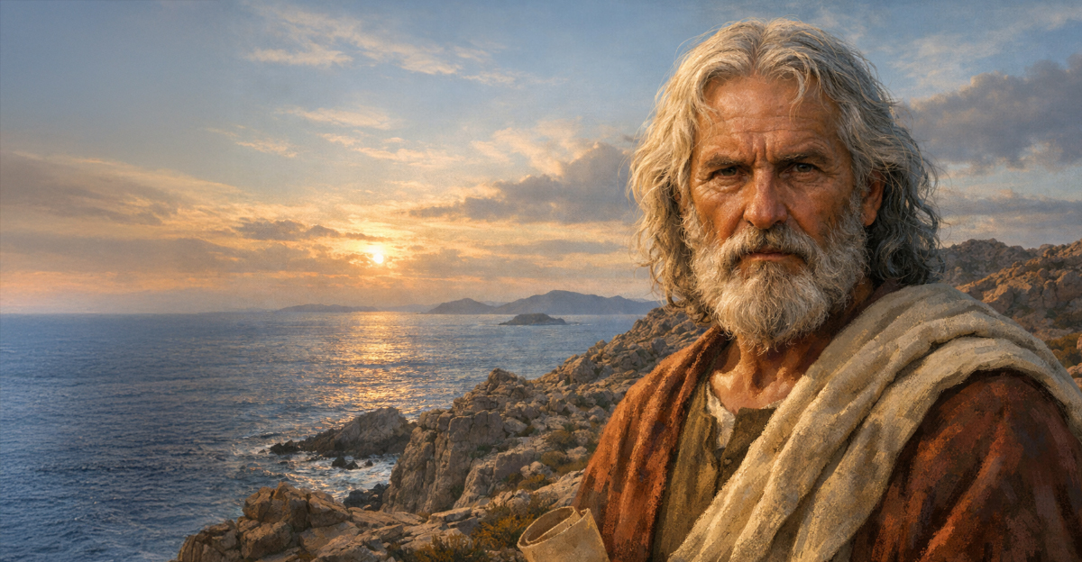 The Romans exiled John of Patmos to the barren island where he wrote ...