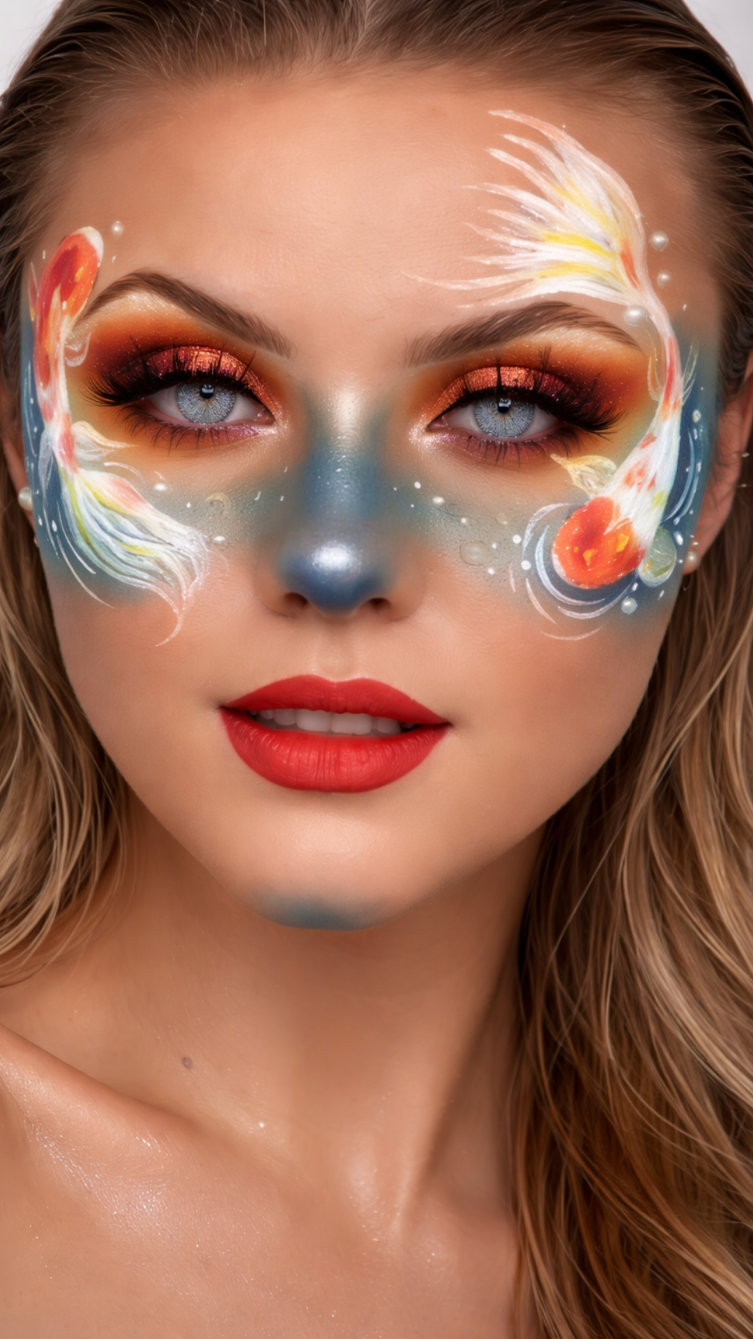 You have to see this accidental loop makeup with lil fishies